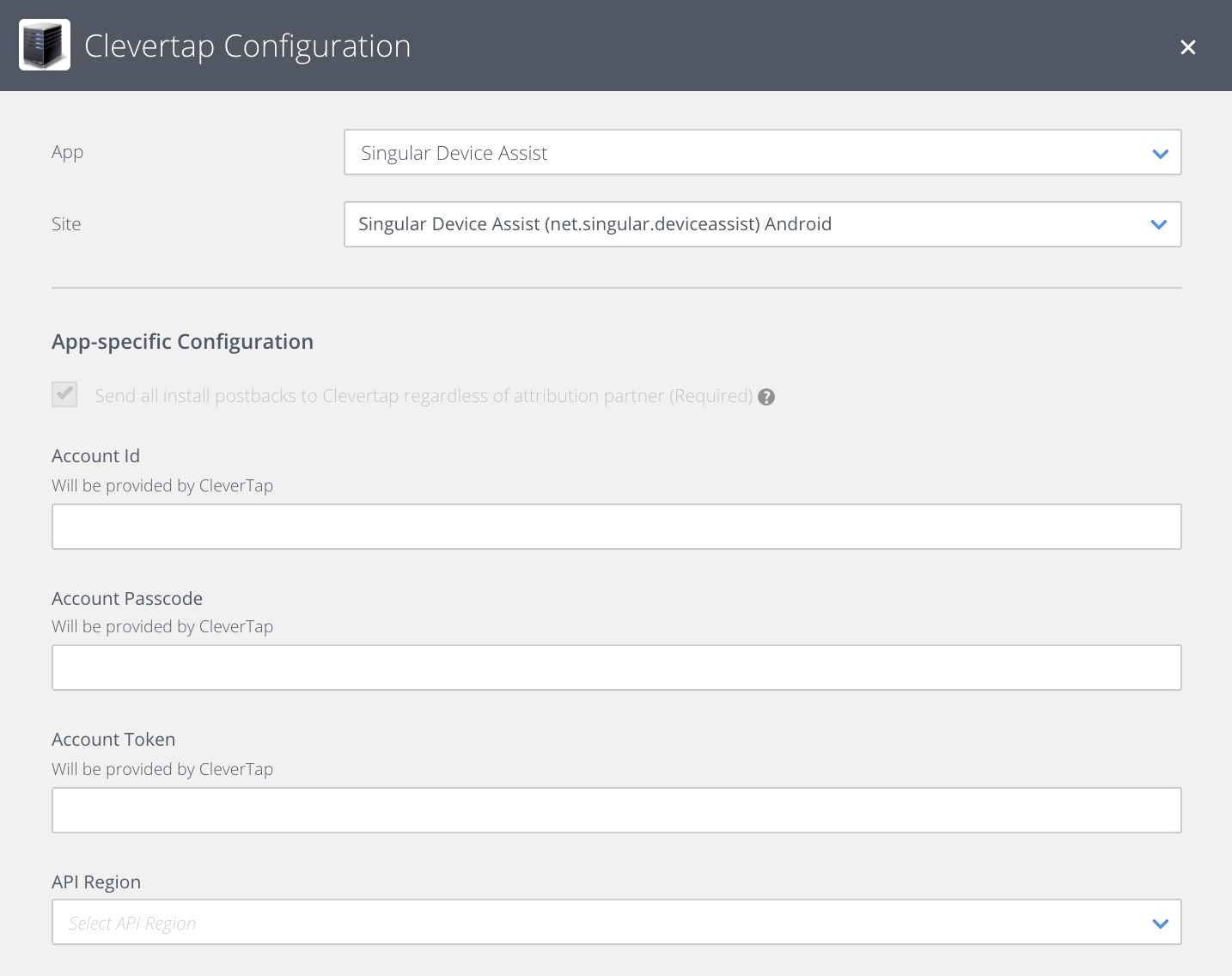 CleverTap Attribution Integration – Singular Help Center